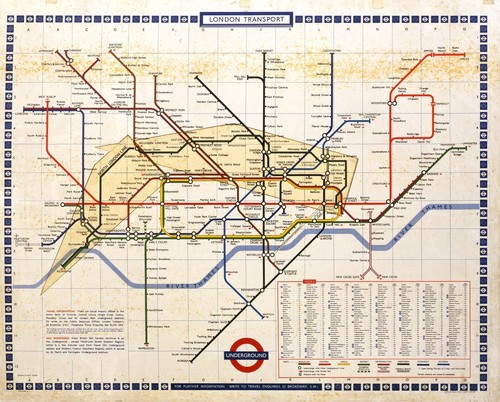 Retro London Tube Map Poster A0-A1-A2-A3-A4-A5-A6-MAXI 708 | eBay UK