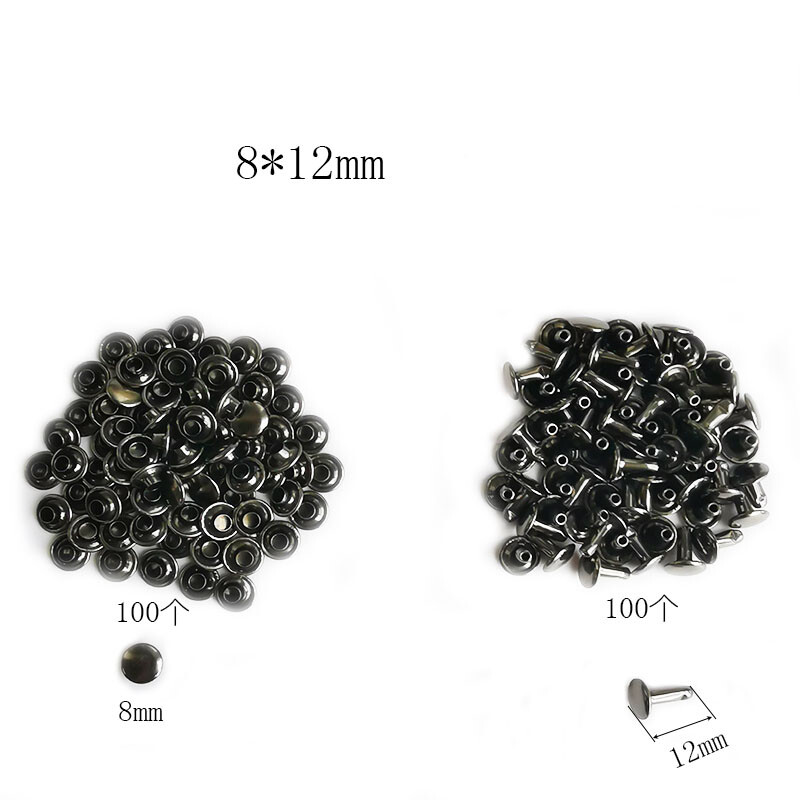 Double Cap Rivets Stud Rapid Rivets Leather Craft Repair 5mm 8mm 9mm ...
