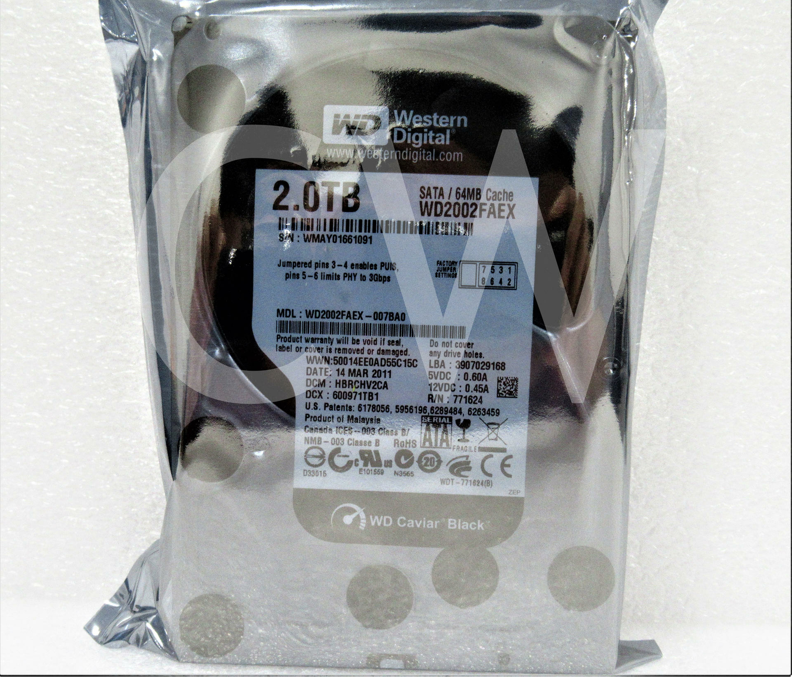 Western Digital Caviar Black 2TB Internal 7200RPM 3.5" (WD2002FAEX) HDD ...