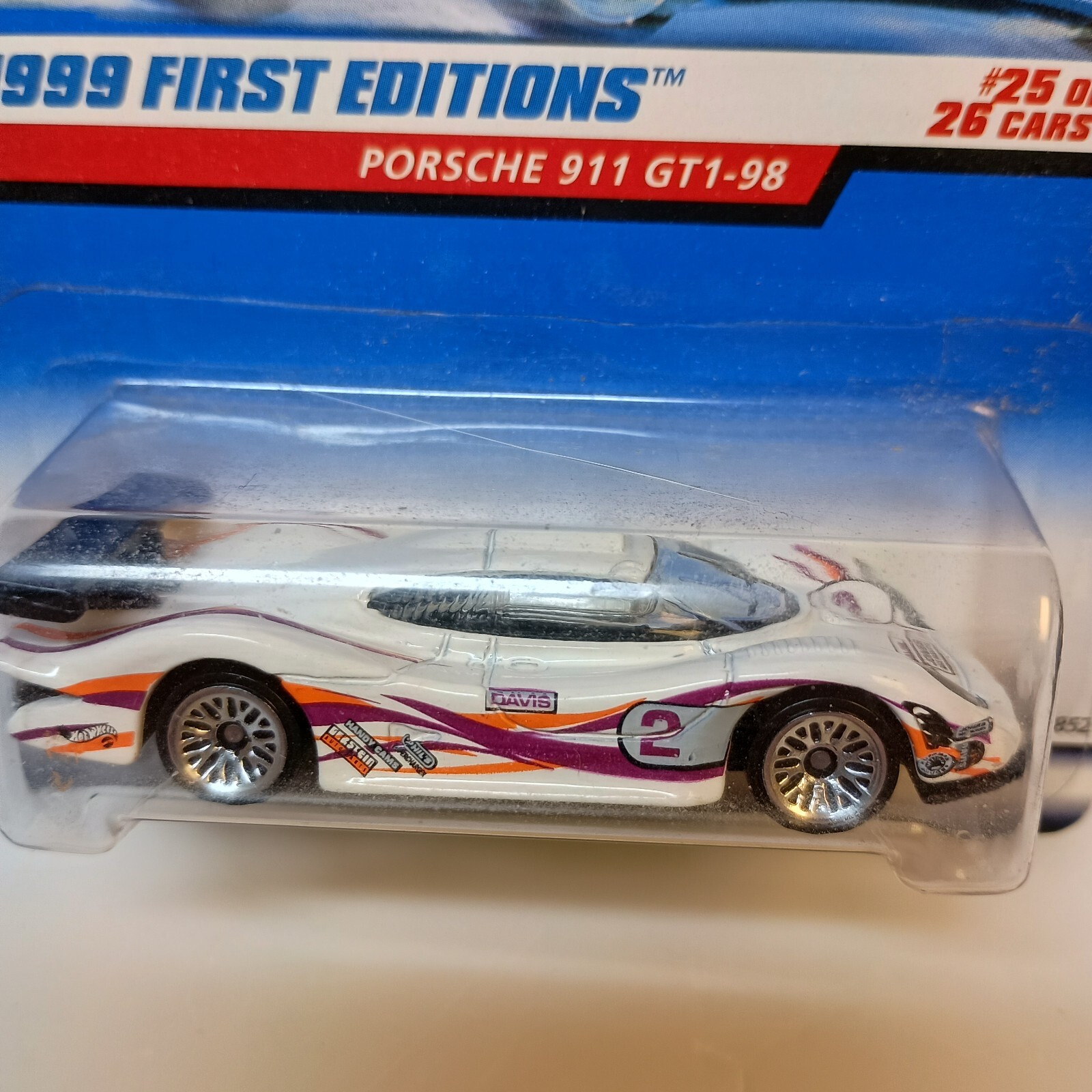 1999 Hot Wheels #676 First Editions PORSCHE 911 GT1-98 White w/Chrome Lace 74299098901| eBay