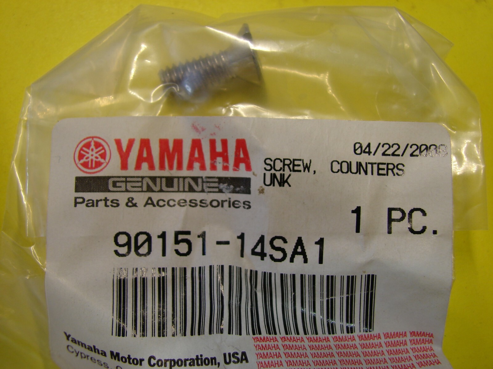 NOS YAMAHA 90151-14SA1 COUNTERSUNK SCREW NEW OEM | eBay