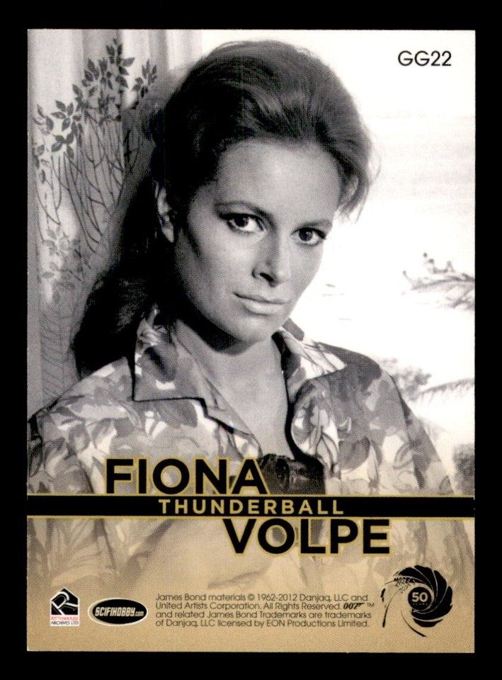 2012 Rittenhouse James Bond 50th Anniversary Golden Gallery GG22 Fiona ...