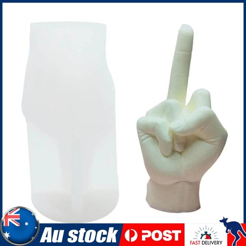 3D Middle Finger Silicone Mold DIY Gesture Candle Mold Holiday Party ...