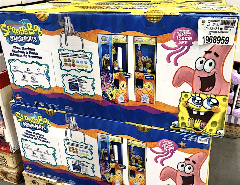 NEW! Arcade1Up Full-Size Claw Machine Arcade Spongebob Squarepants 2025 ...