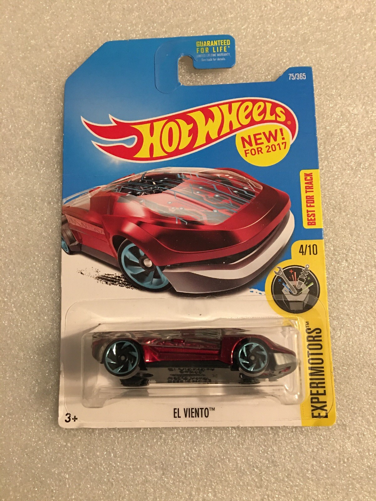 2017 HOT WHEELS EXPERIMOTORS 4/10 EL VIENTO RED 75/365 New On Card B38 ...