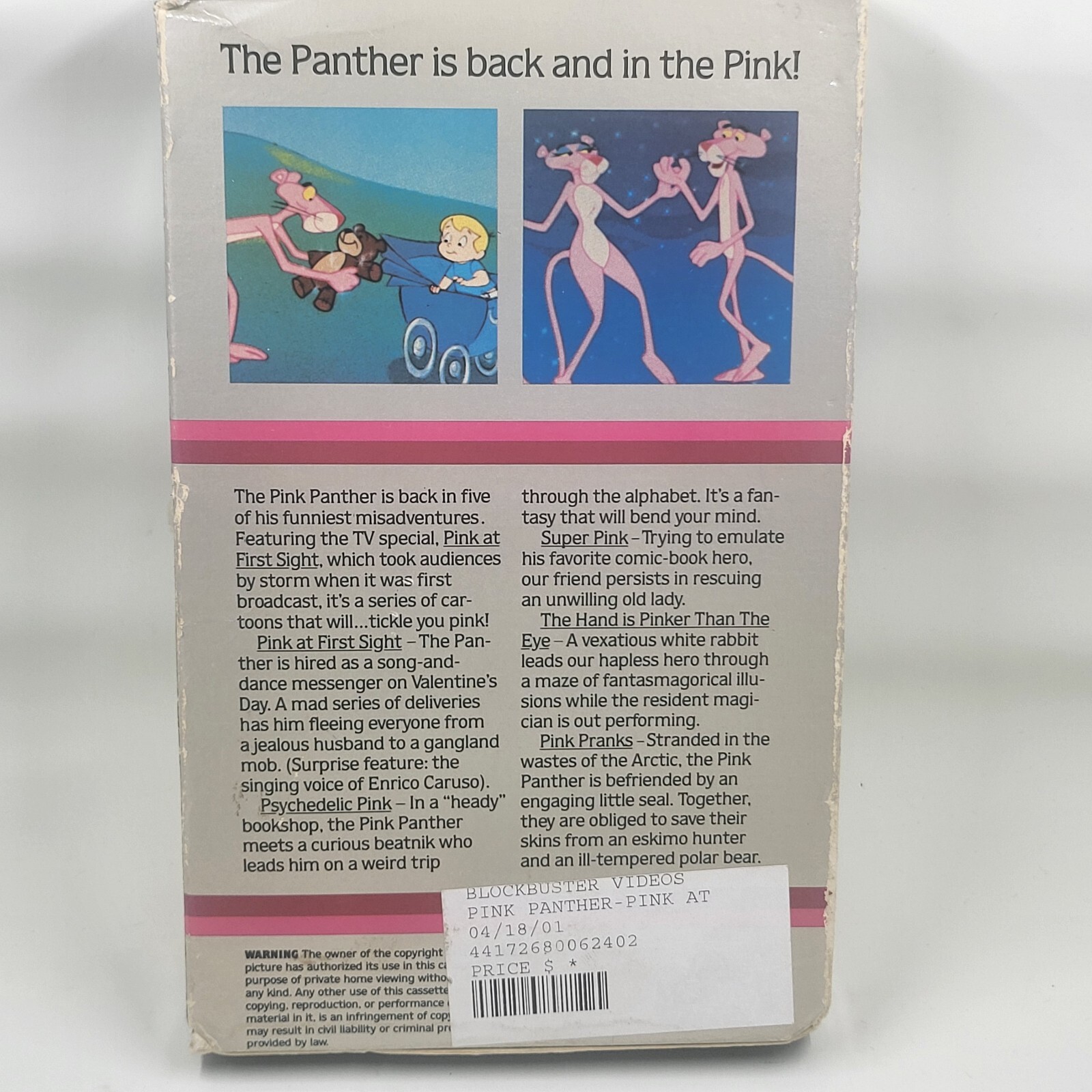 Pink Panther Cartoon Festival Featuring "Pink at First Sight" (VHS ...
