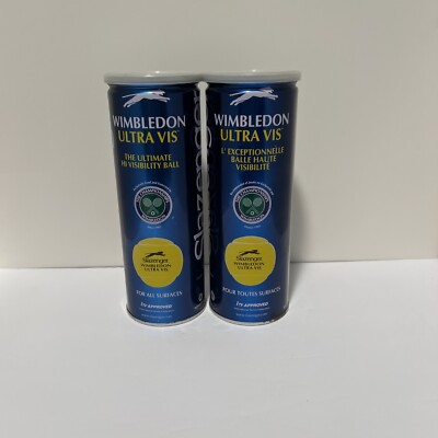 Slazenger Wimbledon Ultra Vis Tennis Balls - 4 Balls, 2 Cans | eBay
