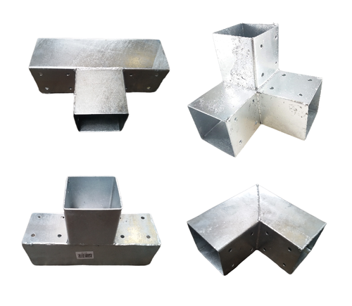 Holzverbinder aus Stahl verzinkt Pfostenverbinder für Pfosten 90x90 mm ...
