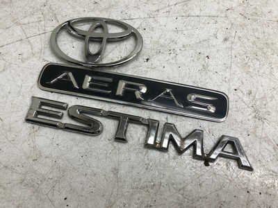 JDM TOYOTA ESTIMA AERAS PREVIA TCR10 SET OF REAR GATE EMBLEMS OEM #04 ...