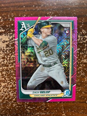 Zack Gelof RC, Chrome-Pink /199 #14 - 2024 Bowman Mega Box | eBay