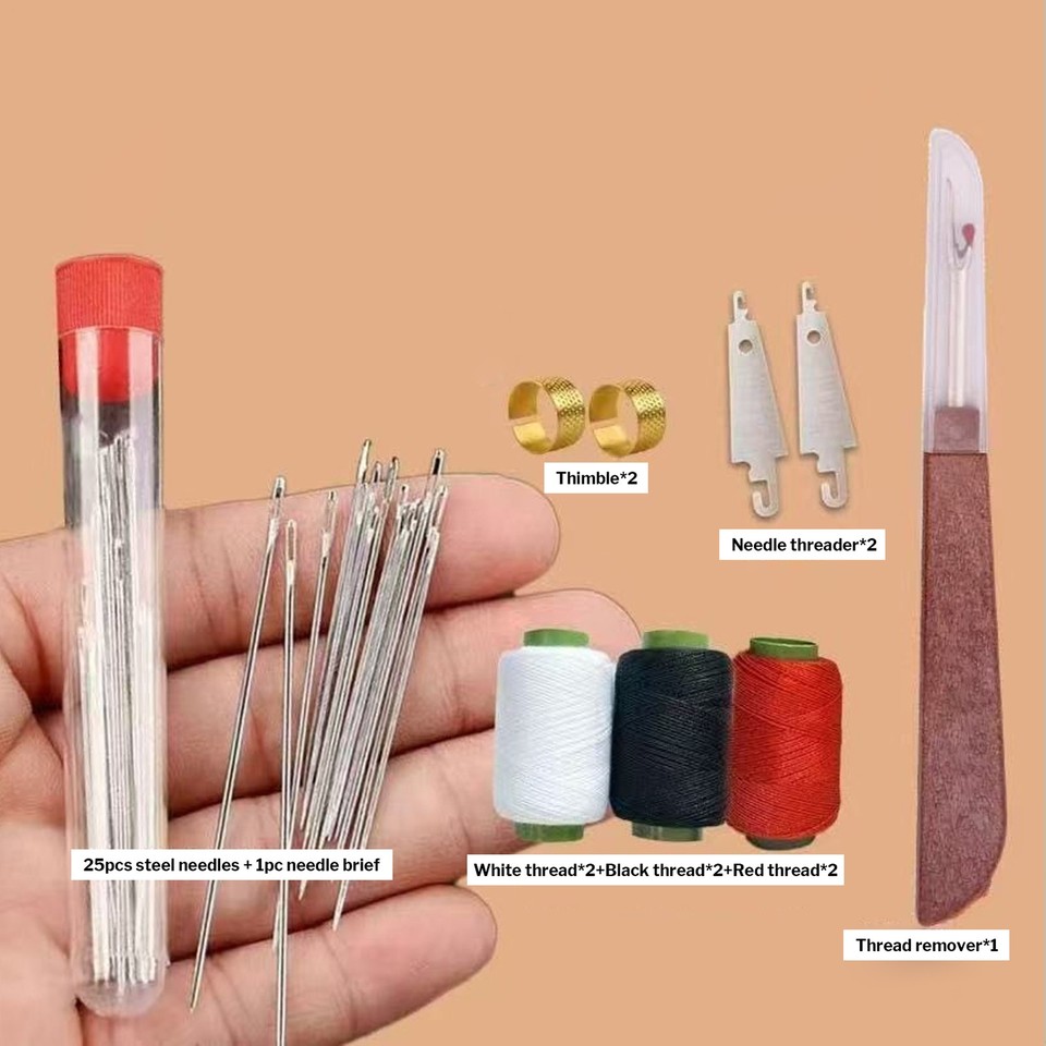 36 Piece Hand Sewing Needle Sewing Tool Set Portable DIY Sewing Working ...