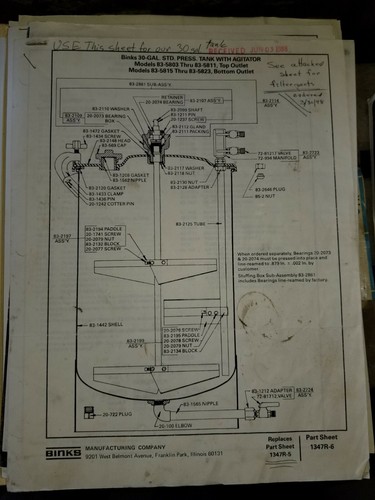 Binks Pressure Tank 30 gallon with agitator, model 83-5803, painting | eBay