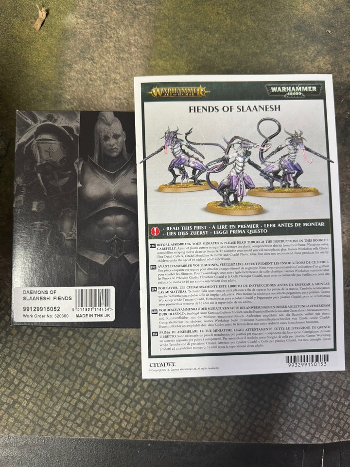 Warhammer 40k - Chaos Daemons - Fiends of Slaanesh x 3 Brand new in Box ...