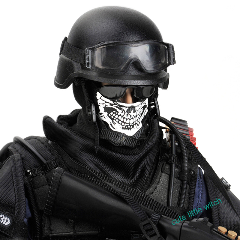 1:6 Scale Skull Mask Stealth Head Cover Model for 12" Action Figure ...