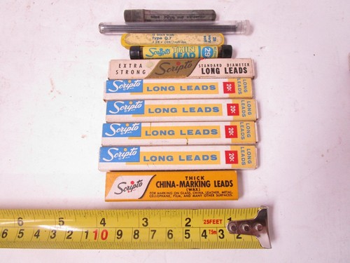 Vintage Scripto Pencil Leads Sticks Replacement Lot Of 10 Packages ...