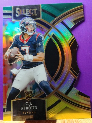 2023 Panini Select green & Yellow Die cut CJ Stroud # 183 | eBay