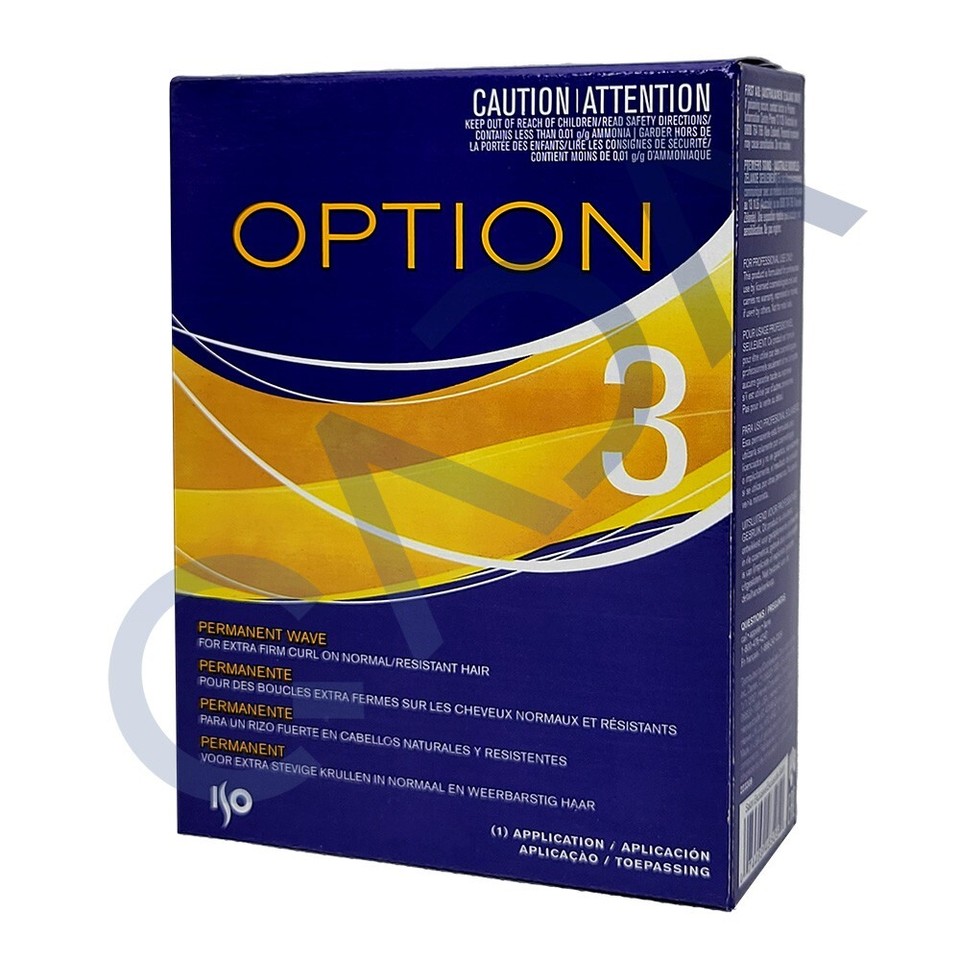 ISO OPTION 3 PERM KIT for Extra Firm Curl Normal to Resistant Hair Wave ...