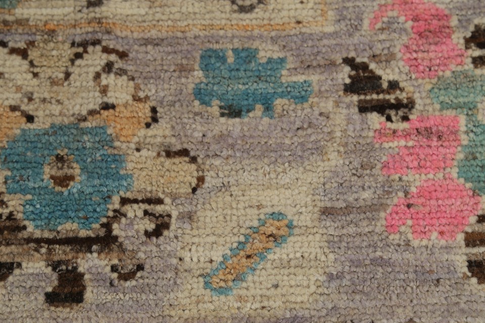 Vegetable Dye Oushak Turkish Hand-knotted Wool Rug for Living Room 9x12 ...