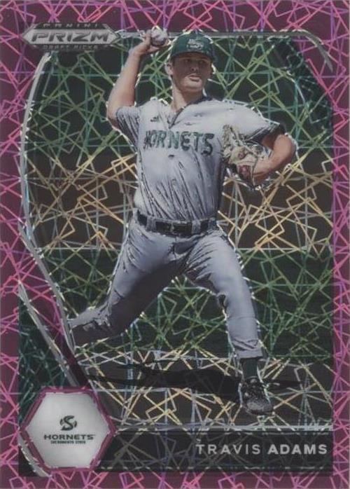 2021 Panini Prizm Draft Picks - Travis Adams #PDP189 Pink Velocity ...