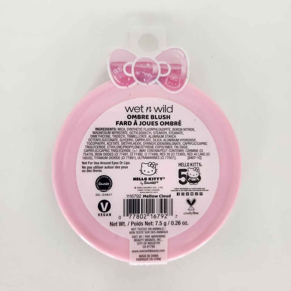 Wet n Wild Hello Kitty Ombre Blush Mellow Cloud 50th Anniversary ...