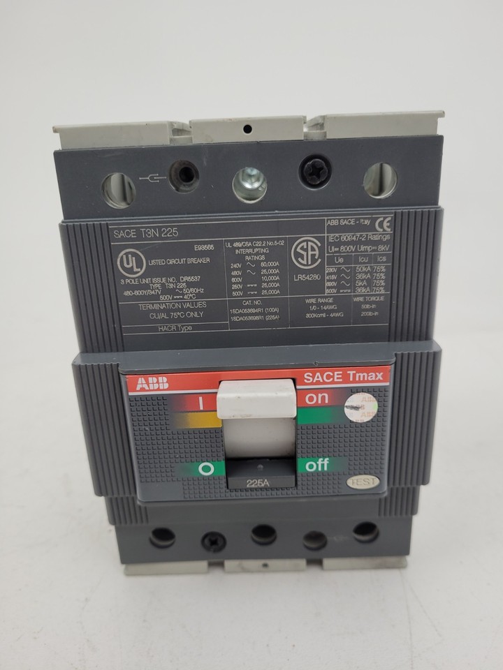 T3N225TW ABB 225 Amp Circuit Breaker SACE Tmax - Next Day Option | eBay
