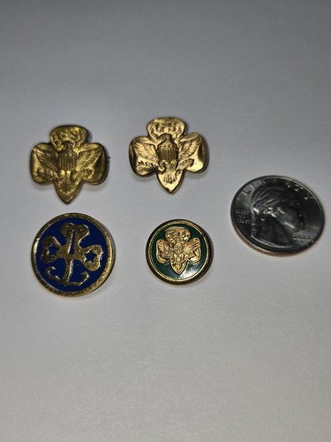 Girl Scout Pins Lot Vintage Membership Friendship World Trefoil ...