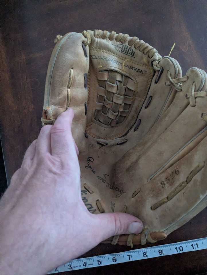 VTG Rawlings Ryan Sandberg Baseball Glove LHT Fastback 8526 Basket Web ...