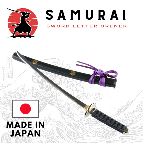 Nikken Samurai Sword Letter Opener with Display Stand - Made in Japan ...