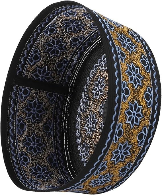 Muslim Prayer Kufi Hat Men Islam Skull Embroidery Cap Beanie Hat ...
