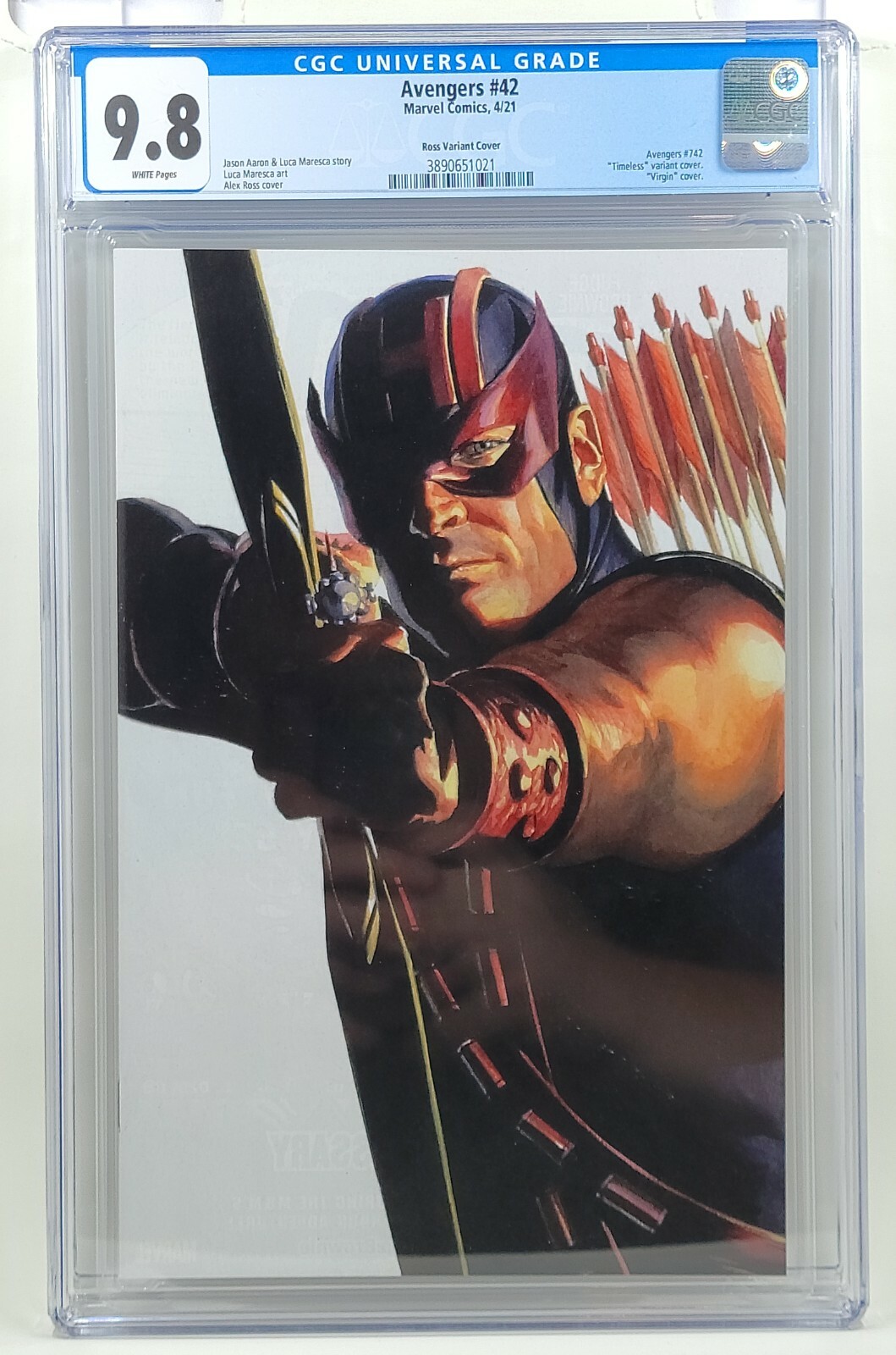 Avengers #42 - Alex Ross Timeless "Hawkeye" Variant - CGC 9.8 | eBay