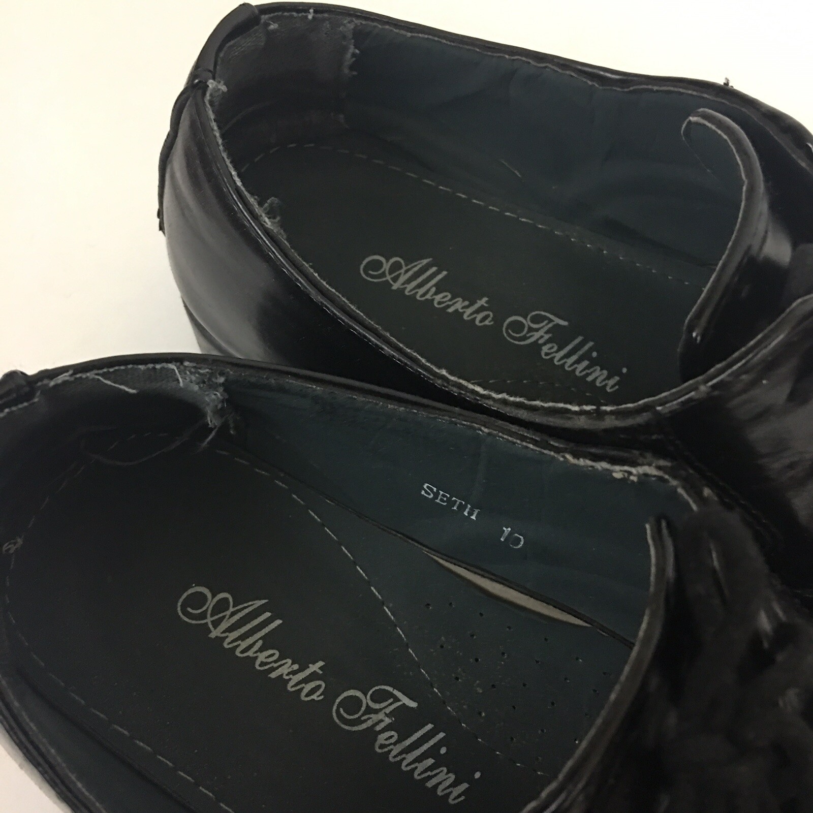 Men's Alberto Fellini Modaitaly Faux Leather Black Dr… - Gem