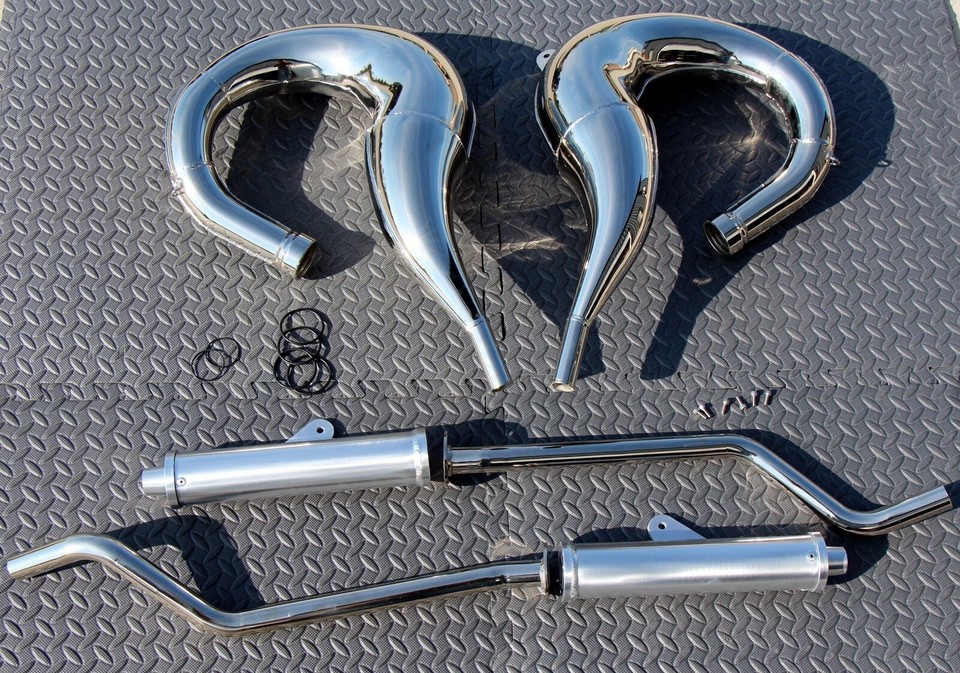Yamaha Banshee CHROME in frame SHEARER drag pipes small bore 87-06 ...