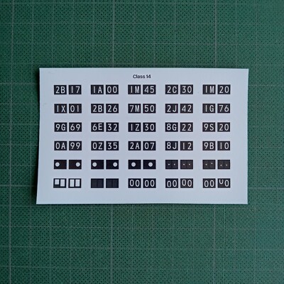 Class 14 OO Scale 4 Character Split Headcodes for Diesel Models | eBay UK