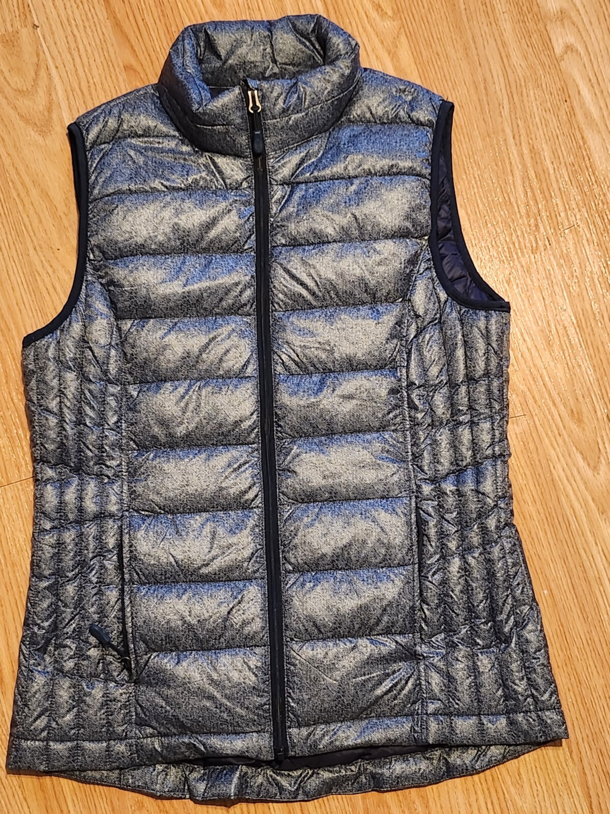 Womens Weatherproof 32 Degrees Heat Small Navy Blue Silver Puffer Vest ...