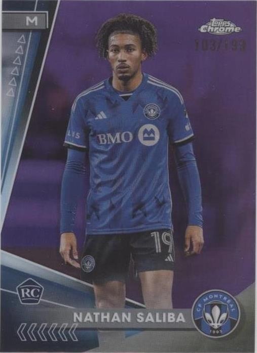2024 Topps Chrome Mls - Nathan Saliba #135 Purple Refractor /199 (RC ...
