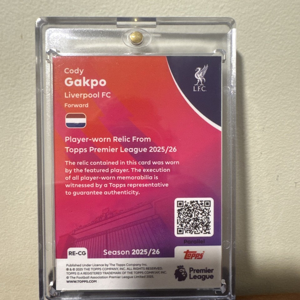 topps premier league 2026 1/1 Cody Gapko player worn relic | eBay