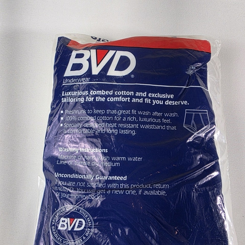 Men's 1985 BVD 36 Men's Briefs 3 Pack Underwear SEALED NEW Made In USA ...