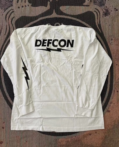 DEFCON GROUP LS CREW SHIRT BOLTS LOGO WHITE XL | eBay