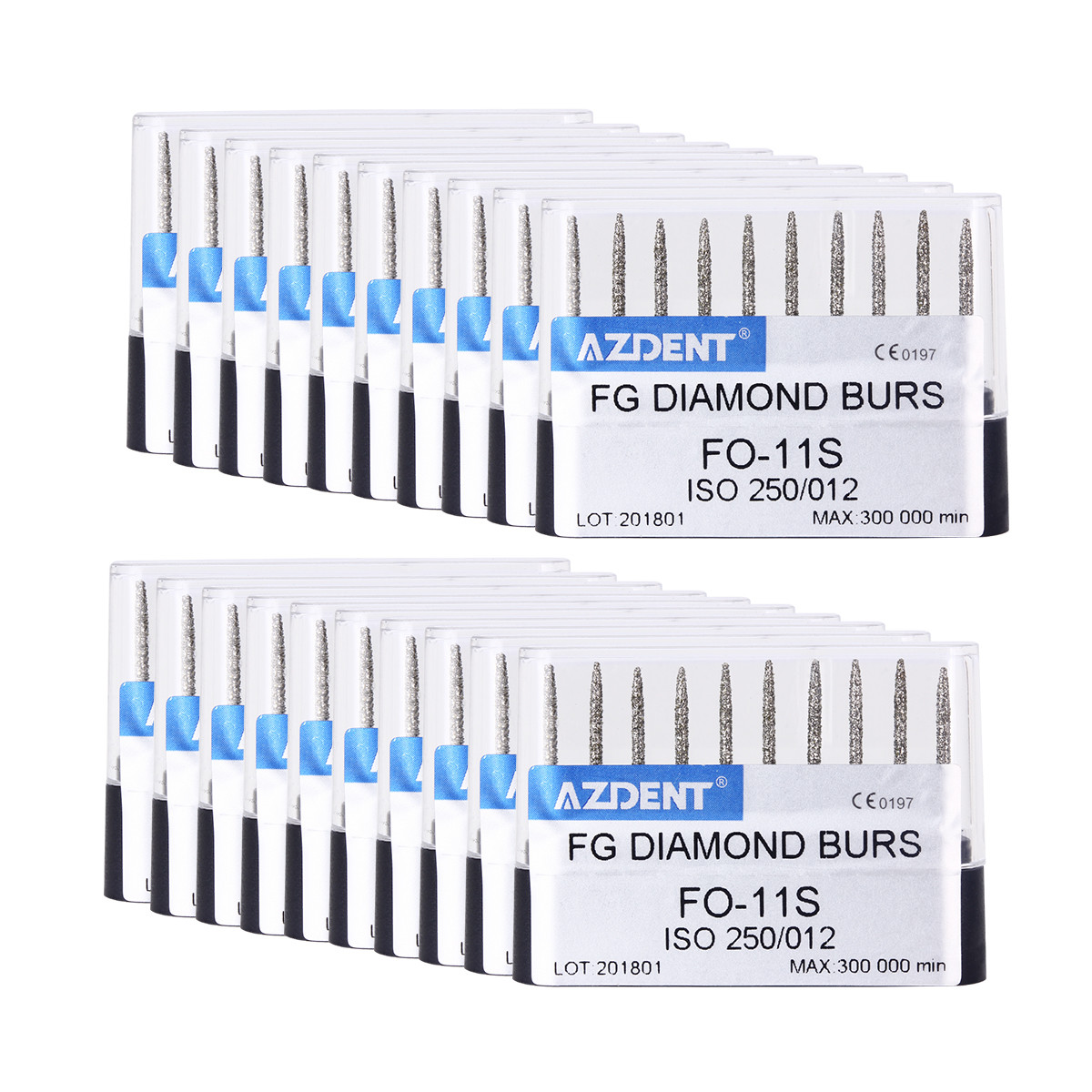10pc/kit Dental Diamond Bur Tips Set Drills Burs for High Speed ...