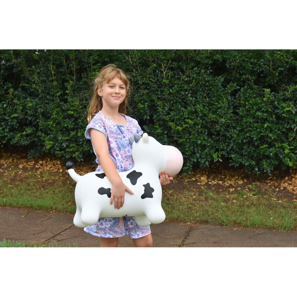 Kaper Kidz Bouncy Rider Moo Moo The Cow Ride On Bouncer Toy Kids ...