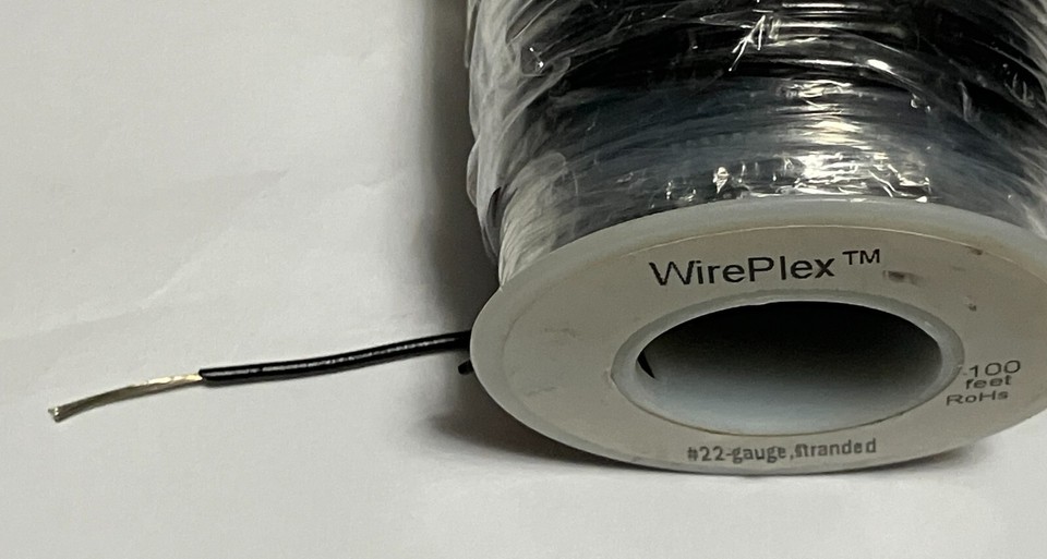 Wire-Plex™ 100 FT Hook-Up Wire 22 gauge stranded Black Wire. For Lionel ...