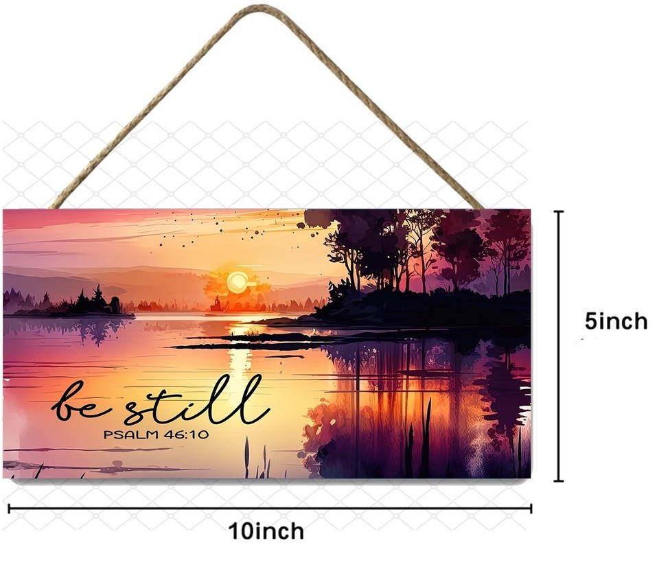 Be Still Sunset Lake Farmhouse Printed Handmade Wood Sign Farmhouse ...