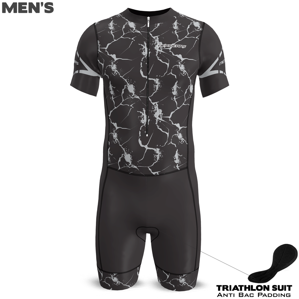 Men Triathlon Trisuit Cycling Running Swimming Jumpsuit Tri Skinsuit ...