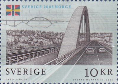 [OOS] Sweden #Mi2483 MNH 2005 Svinesund Bridge between Sweden Norwa ...