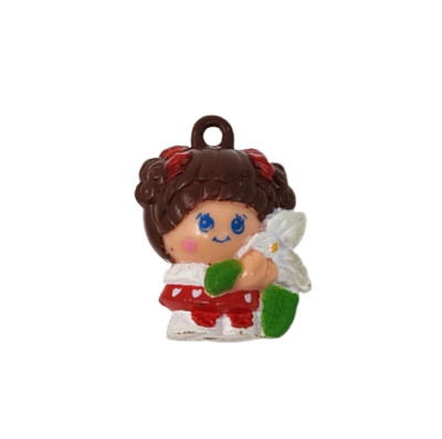 VINTAGE 1980's HASBRO CHARMKINS SWEET BETH GIRL W/ FLOWER BROWN HAIR ...