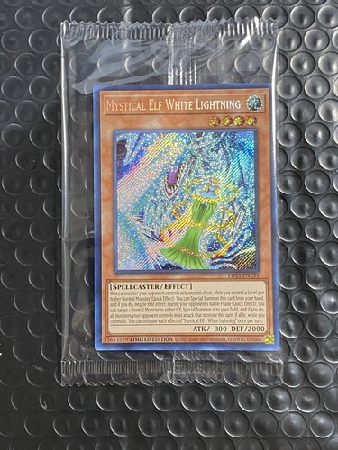 YuGiOh! Mystical Elf White Lightning LDS3-EN135 Secret Rare Limited Edition Seal | eBay