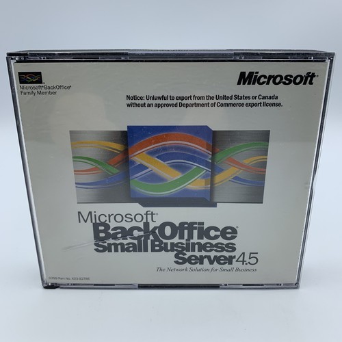 Microsoft BackOffice Small Business Server v4.5 With CD Key | eBay