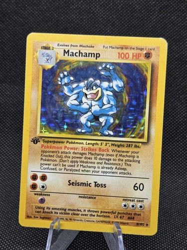 1st Edition Machamp Holo Rare Pokemon Card Base Set 8/102 | eBay