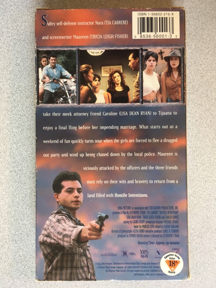 Hostile Intentions VHS 1996 Tia Carrere, Lisa Dean Ryan OOP 85365600133 | eBay
