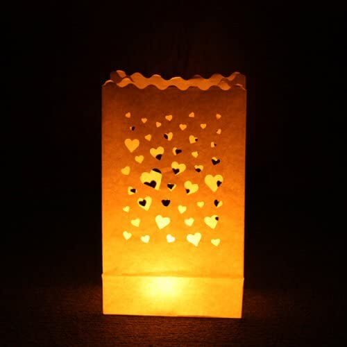 10XLuminary Paper Candle Bag Lantern Valentine Birthday Wedding Party ...